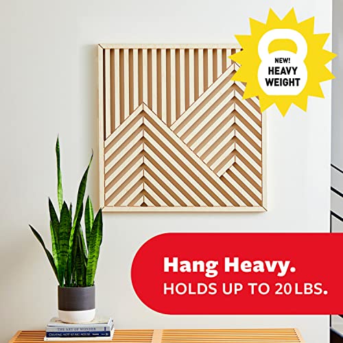 Command 20 Lb XL Heavyweight Picture Hanging Strips, Damage Free Hanging Picture Hangers, Heavy Duty Wall Hanging Strips for Living Spaces, 10 White Adhesive Strip Pairs