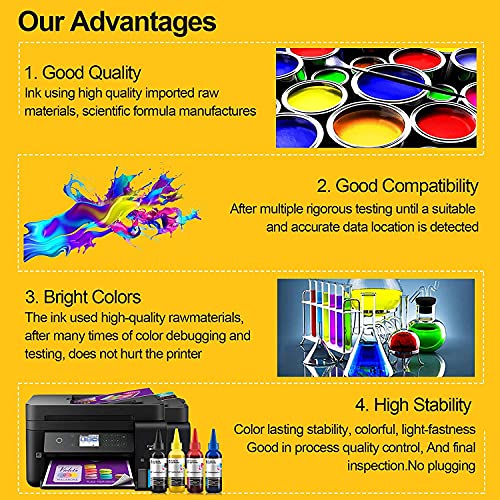 seogol Sublimation Ink for Printers ET-2720 ET-2760 ET-2750 ET-15000 ET-4700 ET-3760 WF-7710 WF-7720 WF-7210 C88+ ETC. 400ml