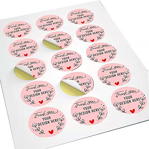 Inshoney Custom Stickers for Business Logo Personalized Label Stickers Customized 100,200pcs, 1",1.5",2", 3", 4"(Circle)