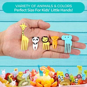 FATLODA Food Picks for Kids, 80PCS Kids Food Picks, Animal Toddler Food Picks, Reusable Kids Lunch Accessories for Bento Box, Cute Kids Toothpicks For Lunch Picks, Fun Fruit Picks Forks