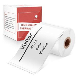 multi-purpose square self-adhesive label for phomemo m110/m221/m220/m120/m200 label printer,1.97″x3.15″(50x80mm),100 labels/roll, black on white