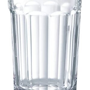 Luminarc Working 21-Ounce Storage Jar/Cooler with Lids, Set of 4 Tumbler Glasses, 4 Count (Pack of 1), Clear