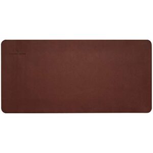 Gallaway Leather Desk Mat,Desk Writing Pad - Office Desk Pad, Large 36" x 17" Dark Brown, Desk Mats on Top of Desks, Gift Ready Elegant Computer Desk Mat Desk Cover Desk Pad Protector PU Leather