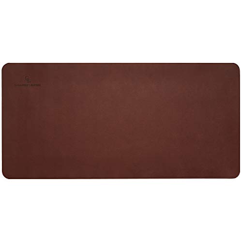 Gallaway Leather Desk Mat,Desk Writing Pad - Office Desk Pad, Large 36" x 17" Dark Brown, Desk Mats on Top of Desks, Gift Ready Elegant Computer Desk Mat Desk Cover Desk Pad Protector PU Leather