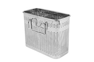 thelivingstar kitchen utensils drying rack stainless steel flatware silverware caddie holder basket organizer with hook (medium-2 compartments)