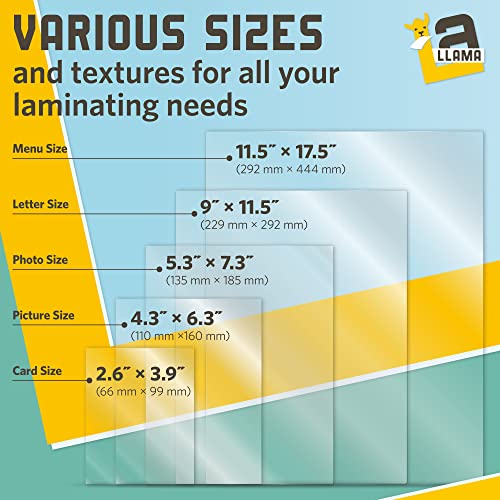 Thermal Laminating Pouches, 9 x 11.5 Inches, 5 Mil Thick, 20 Pack, Suited for Letter Size Laminating Sheets 8.5 x 11