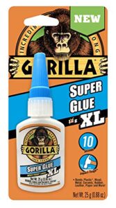 gorilla super glue xl, 25 gram, clear, (pack of 1)