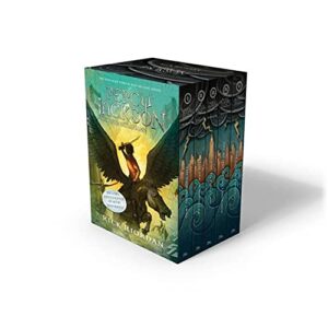 percy jackson and the olympians 5 book paperback boxed set (w/poster) (percy jackson & the olympians)