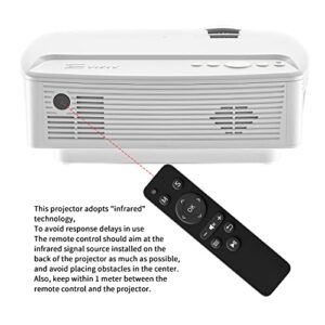 Laptop WiFi Projector Computer Portable Projector 1080P 7500L Video Movie Outdoor Home Cinema HDMI Multimedia 120" Keystone Correction Compatible with Smartphone EXCEL PPT iOS Android （White）