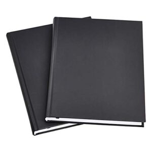 amazon basics professional journal, 10.5x7.5 inches, black, 2-pack