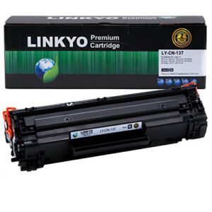 linkyo compatible toner cartridge replacement for canon 137 9435b001aa (black)