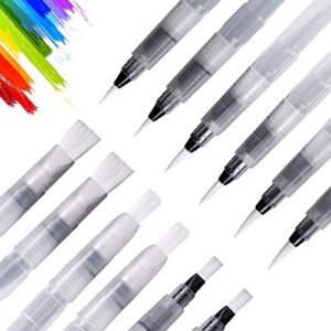 upins 12 piece water color brush pen set, watercolor paint pens for painting markers