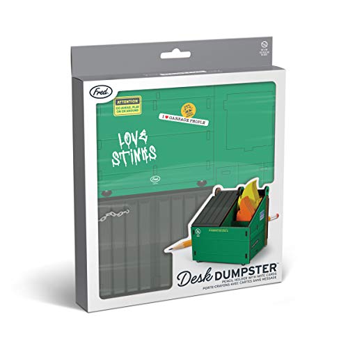 Genuine Fred Desk Dumpster Pencil Holder with Note Cards, assorted (5280917)