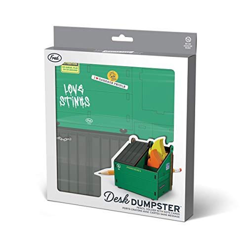 Genuine Fred Desk Dumpster Pencil Holder with Note Cards, assorted (5280917)