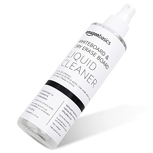 Amazon Basics Dry Erase Liquid Cleaner for Whiteboards - 8.5-Ounce, 1-Pack