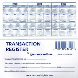 12 Check registers for Personal Checkbook - Checkbook Ledger Transaction Registers Log for Personal or Business Bank Checking Account, Saving Account, Deposit, Credit Card, and Large Booklet