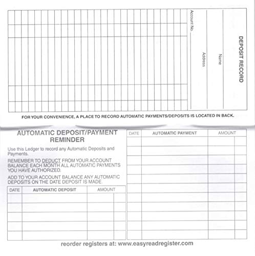 12 Check registers for Personal Checkbook - Checkbook Ledger Transaction Registers Log for Personal or Business Bank Checking Account, Saving Account, Deposit, Credit Card, and Large Booklet