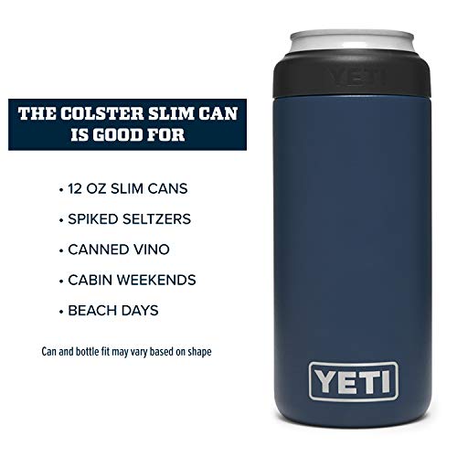 YETI Rambler 12 oz. Colster Slim Can Insulator for the Slim Hard Seltzer Cans, Navy