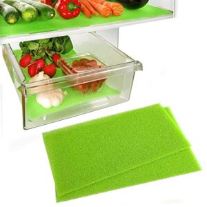 dualplex® fruit & veggie life extender liner for fridge refrigerator shelves, 15 x 24 inches (2 pack) – extends the life of your produce & prevents spoilage