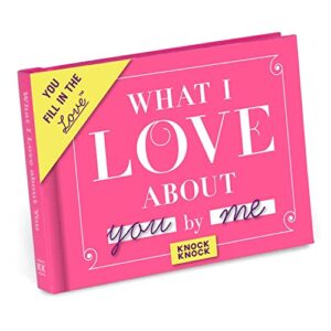 knock knock what i love about you book fill in the love fill-in-the-blank gift journal, 4.5 x 3.25-inches