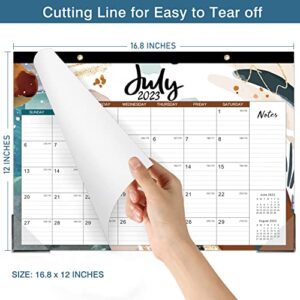 2023-2024 Desk Calendar - 18 Months Large Desk Calendar from Jan 2023 - Jun 2024, 17" x 12", Desk Calendar 2023-2024 with 2 Corner Protectors, Ruled Blocks with Julian Dates, Perfect Desk Calendar