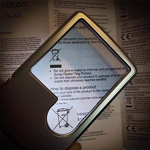 Wapodeai 6X 3X LED Magnifying Glass with Light, Premium Card Type Magnifying Glasses, Magnifying Glass for Reading, Kids, Jewelry, Science, 3X Magnifier Magnifying Glasses with Light, Silver