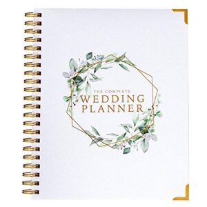 wedding planner & organizer – floral gold edition – diary engagement gift book & bride to be countdown calendar