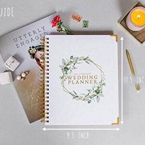 Wedding Planner & Organizer - Floral Gold Edition - Diary Engagement Gift Book & Bride To Be Countdown Calendar