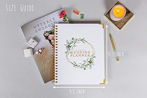 Wedding Planner & Organizer - Floral Gold Edition - Diary Engagement Gift Book & Bride To Be Countdown Calendar