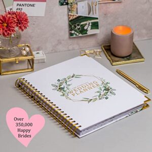 Wedding Planner & Organizer - Floral Gold Edition - Diary Engagement Gift Book & Bride To Be Countdown Calendar