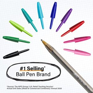 BIC Cristal Xtra Bold Fashion Ballpoint Pen, Bold Point (1.6mm), Assorted Colors, 24-Count (MSBAPP241-A-AST)