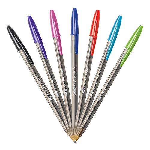 BIC Cristal Xtra Bold Fashion Ballpoint Pen, Bold Point (1.6mm), Assorted Colors, 24-Count (MSBAPP241-A-AST)