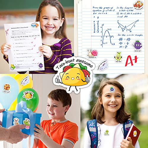 600PCS Punny Teacher Stickers for Students, Funny Teacher Reward Stickers for Kids Classroom Supplies Motivational Potty Training Stickers Cute Animal Incentives Stickers for Kids Toddlers School Home