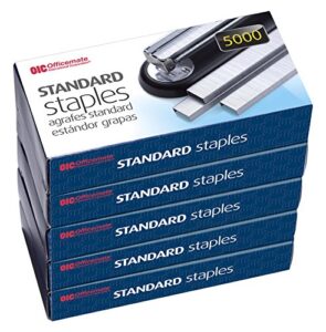 officemate standard staples, 5 boxes general purpose staple (91925)