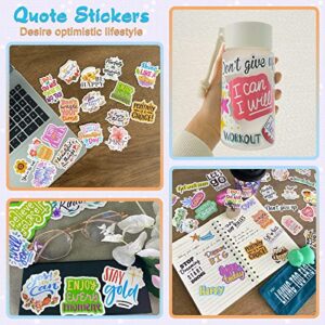 Inspirational Stickers,150Pcs Motivational Stickers for Water Bottles Positive Quote Stickers for Journaling Scrapbook Aesthtic Waterproof Vinyl Laptop Stickers for Teens Adults Kids Teachers