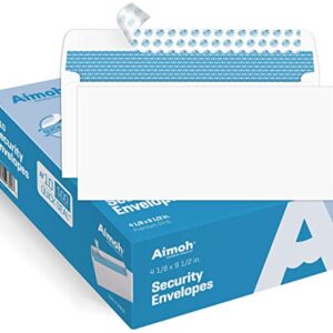 #10 Security Self-Seal Envelopes, Windowless Design, Premium Security Tint Pattern, Ultra Strong Quick-Seal Closure - EnveGuard - Size 4-1/8 x 9-1/2 Inches - White - 24 LB - 500 Count (34010)