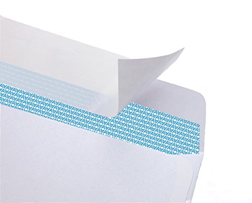 #10 Security Self-Seal Envelopes, Windowless Design, Premium Security Tint Pattern, Ultra Strong Quick-Seal Closure - EnveGuard - Size 4-1/8 x 9-1/2 Inches - White - 24 LB - 500 Count (34010)