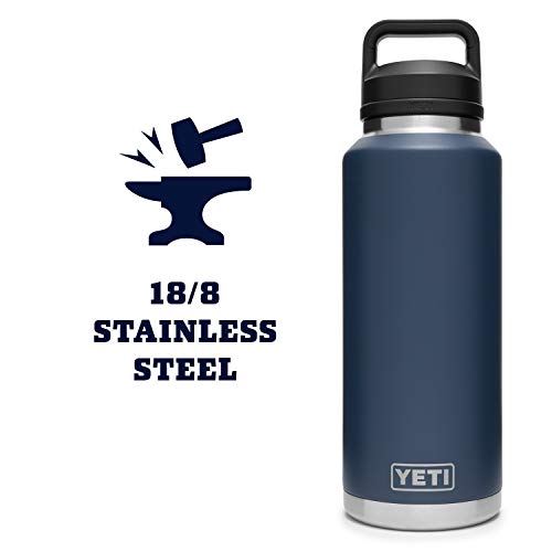 YETI Rambler 46 oz Bottle, Vacuum Insulated, Stainless Steel with Chug Cap, Navy