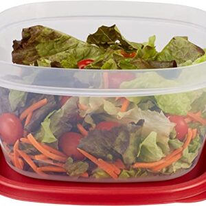 Rubbermaid Easy Find Lids Food Storage Container, 14 Cup, Red 2 Pack