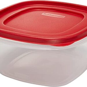 Rubbermaid Easy Find Lids Food Storage Container, 14 Cup, Red 2 Pack