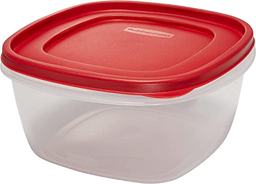 Rubbermaid Easy Find Lids Food Storage Container, 14 Cup, Red 2 Pack