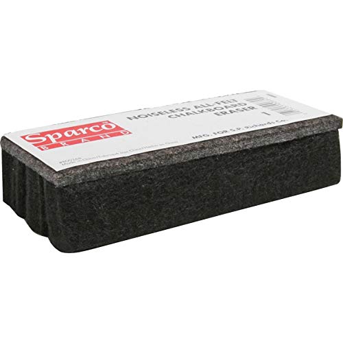 Sparco SPR1 Chalkboard Eraser, All-Felt, Dustless, Black