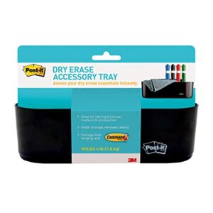 post-it dry erase accessory tray, black (deftray)