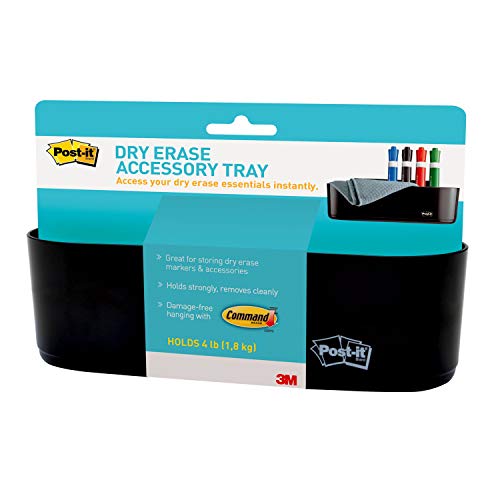 Post-it Dry Erase Accessory Tray, Black (DEFTRAY)