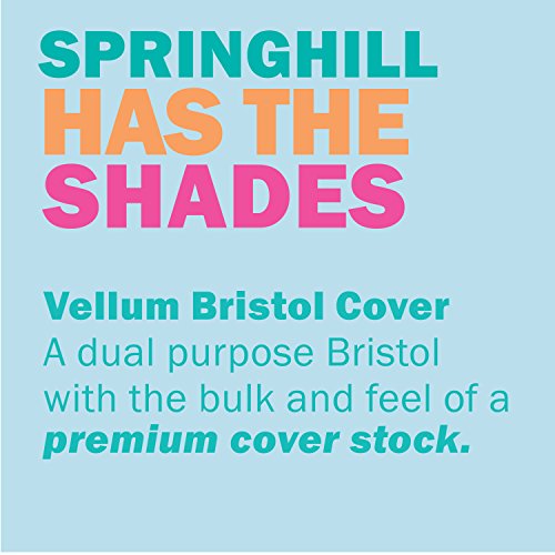 Springhill 8.5” x 11” Blue Colored Cardstock Paper, 67lb Vellum Bristol, 147gsm, 250 Sheets (1 Ream) – Premium Lightweight Cardstock, Vellum Printer Paper with Textured Finish – 026000R