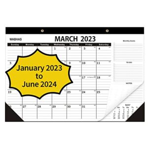 desk calendar 2023 – january 2023- june 2024,18-month large desk/wall calendars,17”x 12”,perfect for planning and organizing your home, school or office.