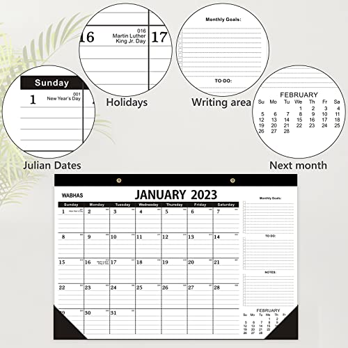 Desk Calendar 2023 - January 2023- June 2024,18-Month Large Desk/Wall Calendars,17''X 12'',Perfect for Planning and Organizing Your Home, School or Office.