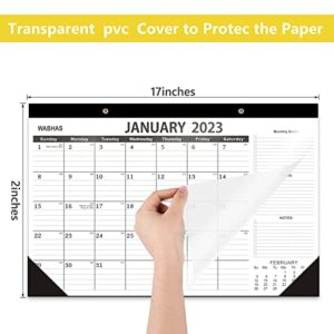 Desk Calendar 2023 - January 2023- June 2024,18-Month Large Desk/Wall Calendars,17''X 12'',Perfect for Planning and Organizing Your Home, School or Office.