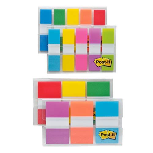 Post-it Flags Combo Pack, 4 On-The-Go Dispensers/Pack, 120 .94 in Wide and 200 .47 in Wide Flags, Assorted Colors (683-XL1)