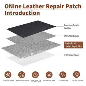 Leather Tape 3X60 Inch Self-Adhesive Leather Repair Patch for Sofas, Couch, Furniture, Drivers Seat(Black)